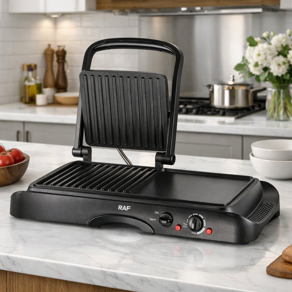 PARRILLA ELÉCTRICA DOBLE RAF GRILL & PLANCHA – La Casa del Outlet